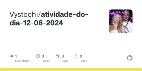 Github Vystochi Atividade Do Dia