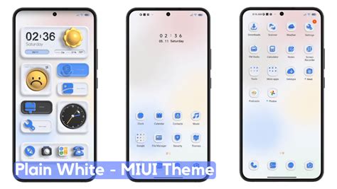 Plain White Miui Theme With Dynamic Minimal Ui Miui Theme