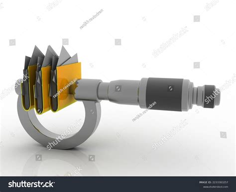 3d Rendering Folder On Screw Gauge Stock Illustration 2233383257