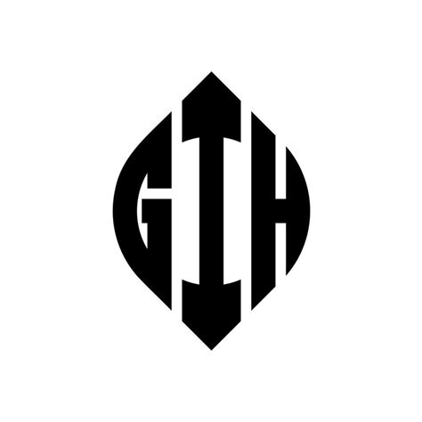 Diseño De Logotipo De Letra De Círculo Gih Con Forma De Círculo Y