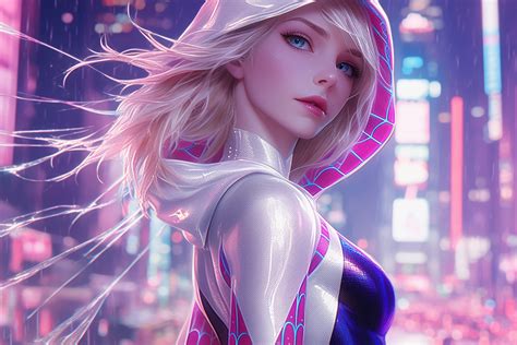 Otaku Top 100 Anime Waifu Character Gwen Stacy Series Spiderman