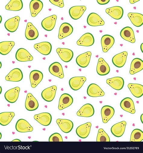 Seamless Avocado Background Royalty Free Vector Image