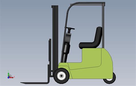 叉车三维模型 Solidworks 2009 模型图纸下载 懒石网