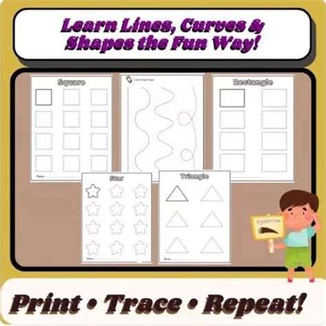 Tracing Lines And Shapes For Preschool Handwriting Ressource