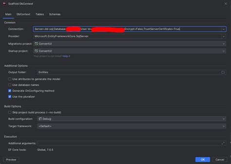 Scaffold Refactor Schemas Tables View Issue JetBrains Rider Efcore GitHub