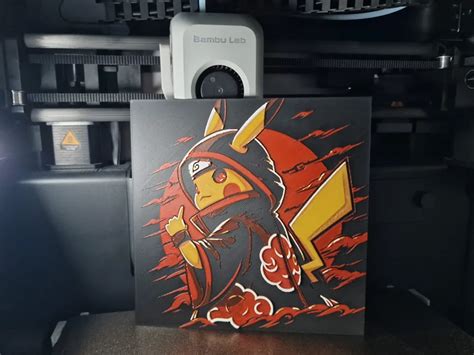 Pikachu Akatsuki Hueforge By Design3d Jm Makerworld Download Free 3d