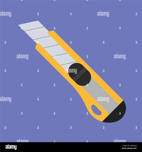 Cutter Knife Icon Vector Paper Cutter Knife Illustration Knife Tool