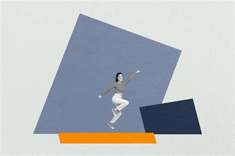 스케치 이미지 트렌드 아트 워크 몽타주 3d 사진 콜라주작은 크기의 젊은 아가씨 산책 행복 성공 전문 작업 공간 비즈니스 직업 고용 20 24세에 대한 스톡 사진 및 기타