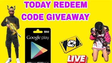 Today Redeem Code Giveaway Teamcode Giveaway Freefire Youtube
