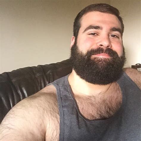 Beard Lover On A Leather Couch