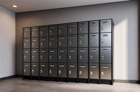 Premium Photo Grey Steel Mailboxes In An Apartment Residential Building Inside Modern Rows Of