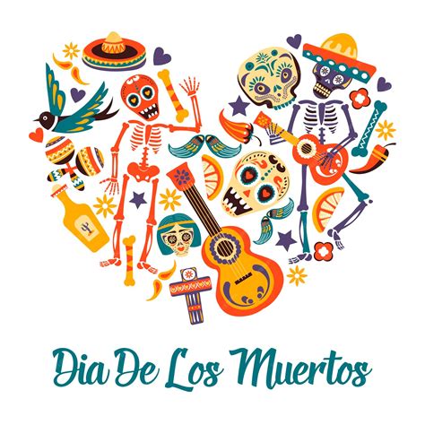 Día De Muertos Fiesta Mexicana O Fiesta Dia De Los Muertos Vector Premium