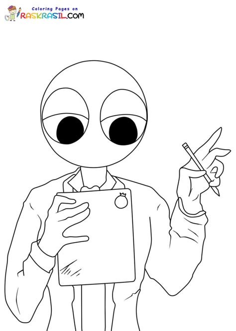 Dibujos De Red Rainbow Friends Para Colorear