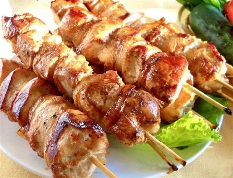 Шашлык из курицы в духовке