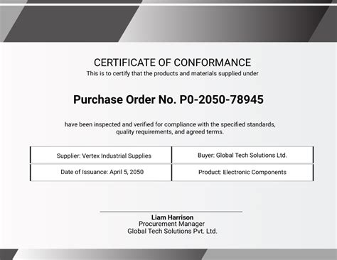 Free Printable Conformance Certificate Templates To Customize Online