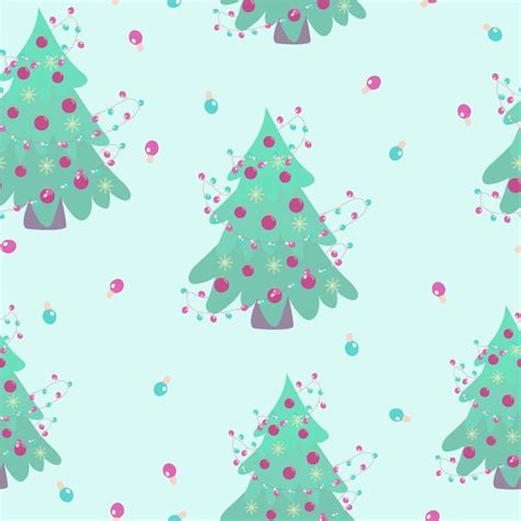 Premium Vector Pattern With Christmas Tree