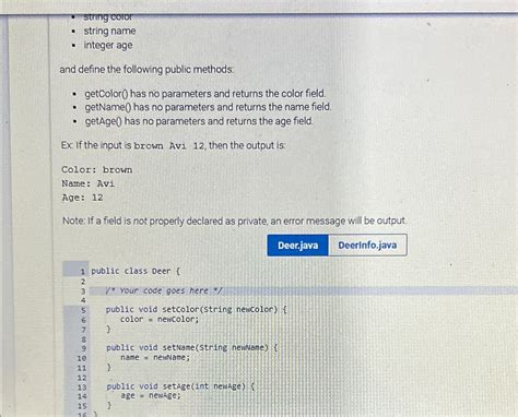 Solved String Colorstring Nameinteger Ageand Define The