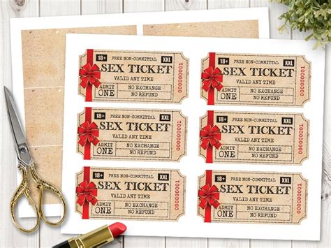 Christmas T For Him Printable Sex Tickets Kinky Coupon For