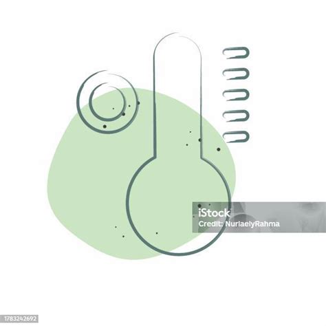 อุณหภูมิไอคอน เกี่ยวข้องกับสัญลักษณ์เครื่องปรับอากาศ สไตล์จุดสี การออกแบบที่เรียบง่ายสา