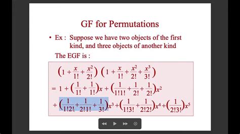 Week 4 Lecture Summary Generating Functions Youtube