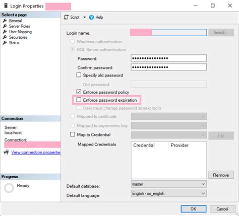 SQL Server The Password Of The Account Has Expired