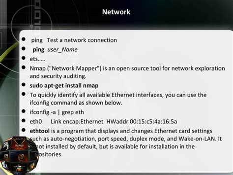 Common Linux Ubuntu Commands Overview Ppt