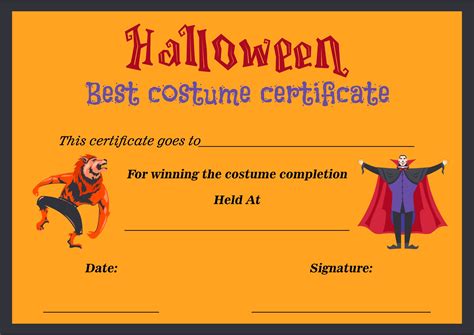 Award Certificates Halloween 15 Free Pdf Printables Printablee