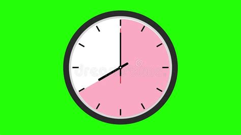 round clock animation wall clock 3 clock greenscreen animation stock