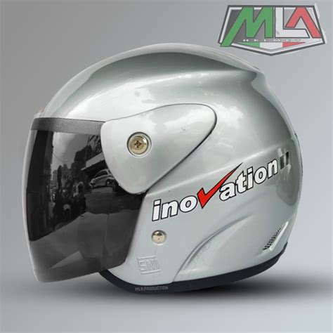 Jual HELM DEWASA HALF FACE INOVATION MOTIF MODEL GM EVO KACA PELANGI
