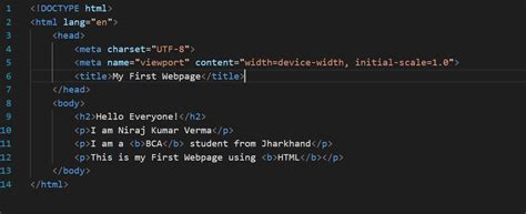 Niraj Kumar Verma On Linkedin Webdevelopment Learningjourney Html Coding Day1