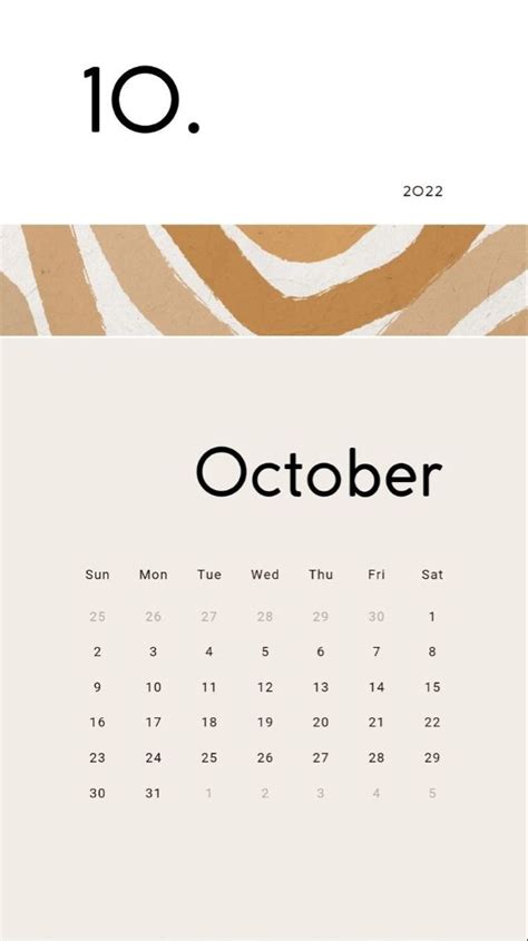 October 2022 Calendar Календарь Октябрь