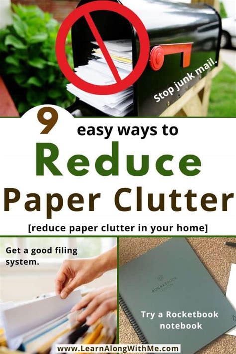 Easy Ways To Reduce Paper Clutter Learn Along With Me