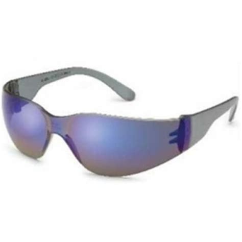 Starlite Safety Glasses Grey Temple Blue Mirror Lens