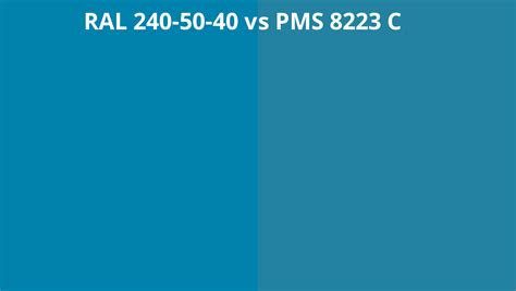 Ral 240 50 40 Vs Pms 8223 C Ral Colour Chart Uk