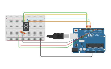 Circuit Design Display 7 Seg Arduino Tinkercad