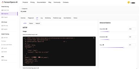 Quickstart TensorOpera Documentation