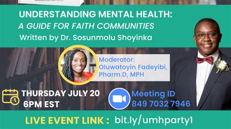 Virtual Book Release Party Understanding Mental Health A Guide For