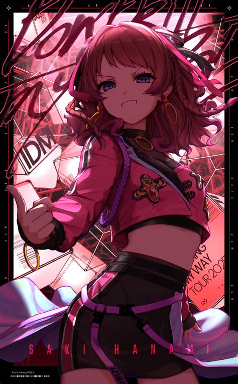 Nakata Nkt Vvd Hanami Saki Gakuen Idolmaster Idolmaster Absurdres Highres 1girl Black