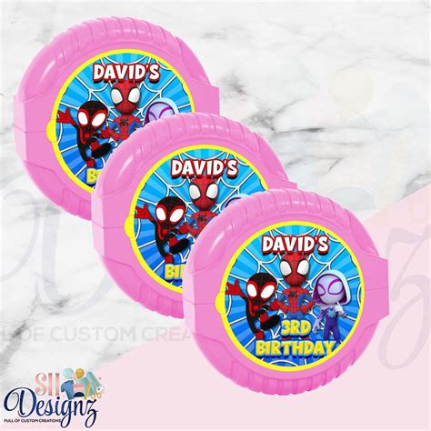 Spidey And His Friends Birthday Party Bubble Gum Candy Party Favors Treats Spidey Theme Spidey