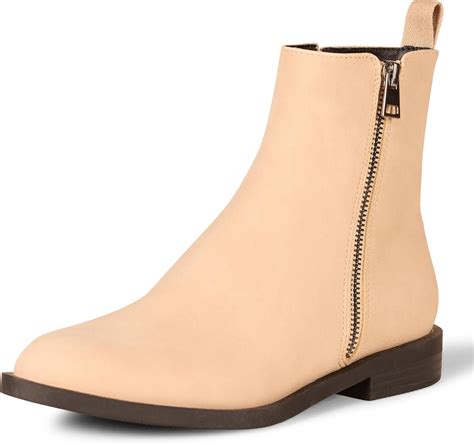 Amazon Essentials Womens Exterior Zip Flat Ankle Boot
