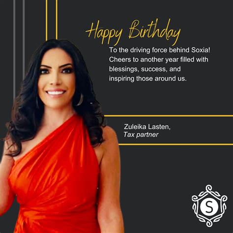 Soxia Tax Happy Birthday Zuleika Lasten Birthday