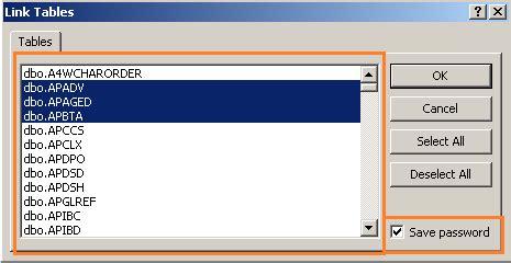 Link SQL Server Tables Into MS Access Dako Code