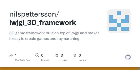 GitHub Nilspettersson Lwjgl 3D Framework 3D Game Framework Built On