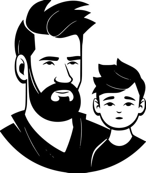 Dad Black And White Isolated Icon Vector Illustration 24564653
