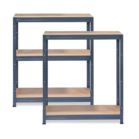 2x Storalex Vrs Half Height Shelving 900mm High 200 280kg Grey