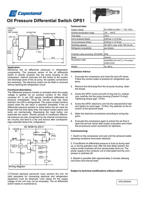 Danfoss Oil Pressure Switch Wiring Diagram Pdf Circuit Diagram