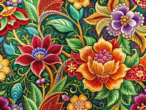 Exquisite Malaysian Batik Floral Patterns A Celebration Of Vibrant