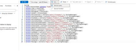 microsoft sentinel creating parsers within a workspace