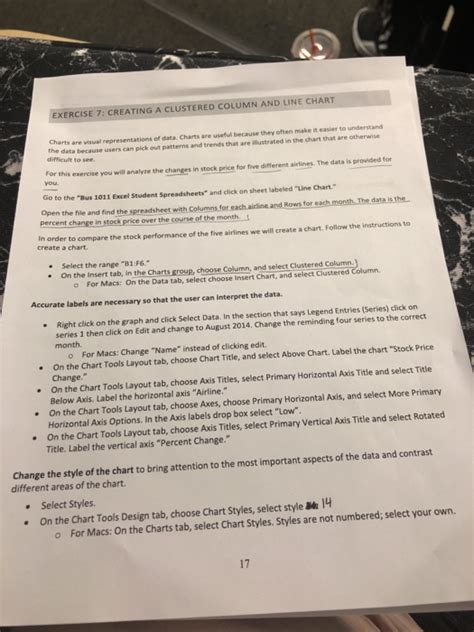 Exercise 7 Creating A Clustered Column And Line