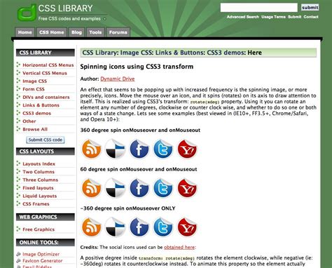 Dynamicdrive Style Csslibrary Item Spinning Icons Using